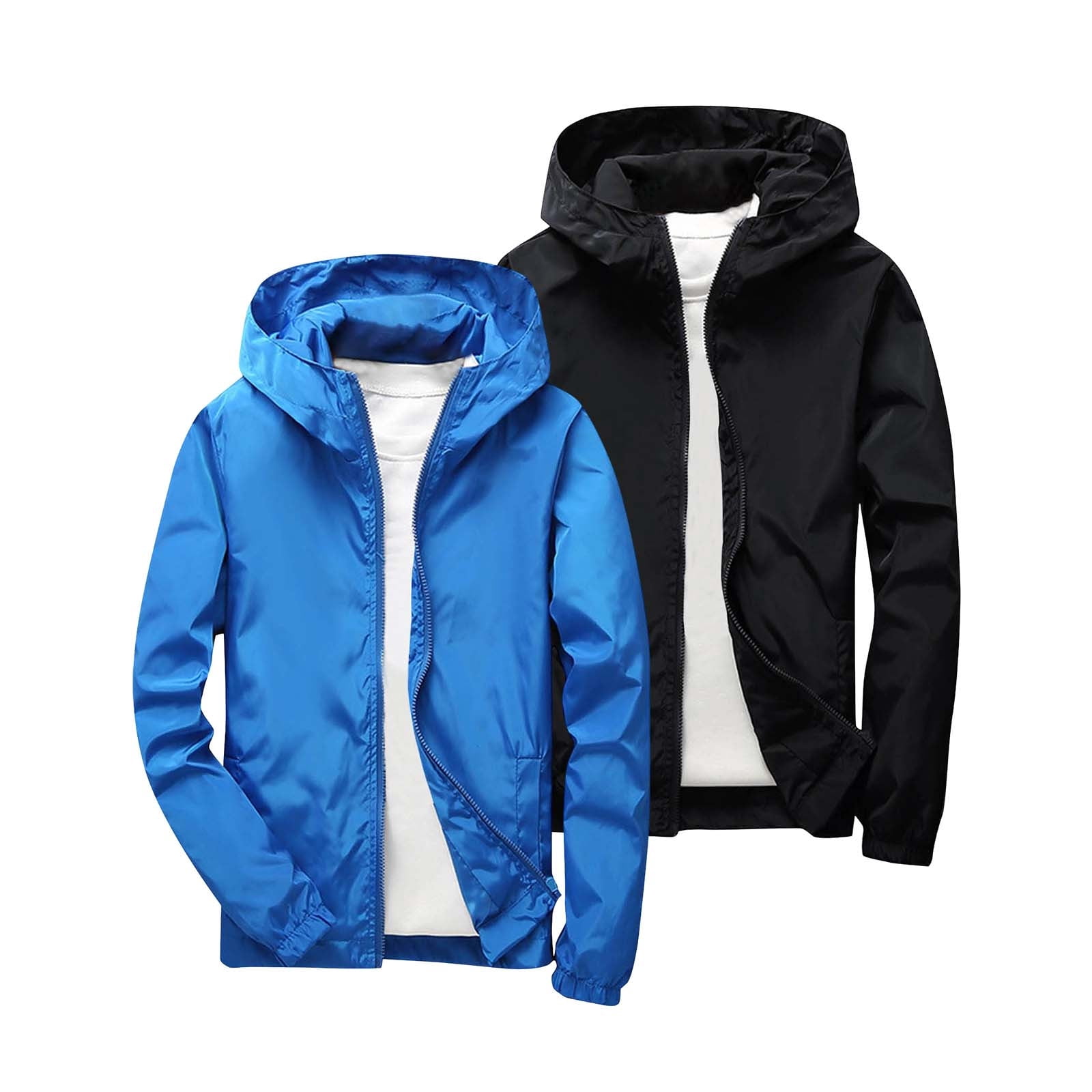 BXJX Boys Rain Jackets, Windproof 2 Piece Full Zip Long Sleeve Kids ...