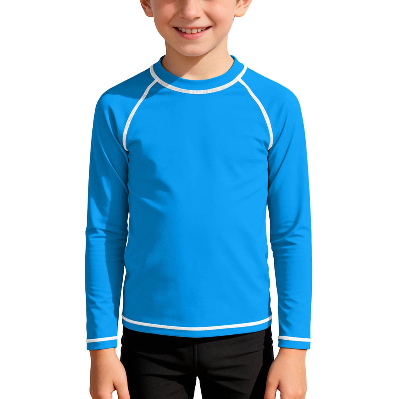 BXJX Boys Sun Protection Shirts, Quick Dry Casual Long Sleeve Summer ...
