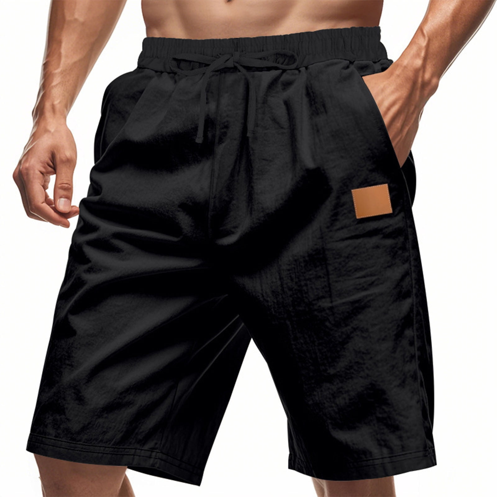Fnooota Cargo Shorts for Men 2025, Drawstring Loose Fit Lightweight ...