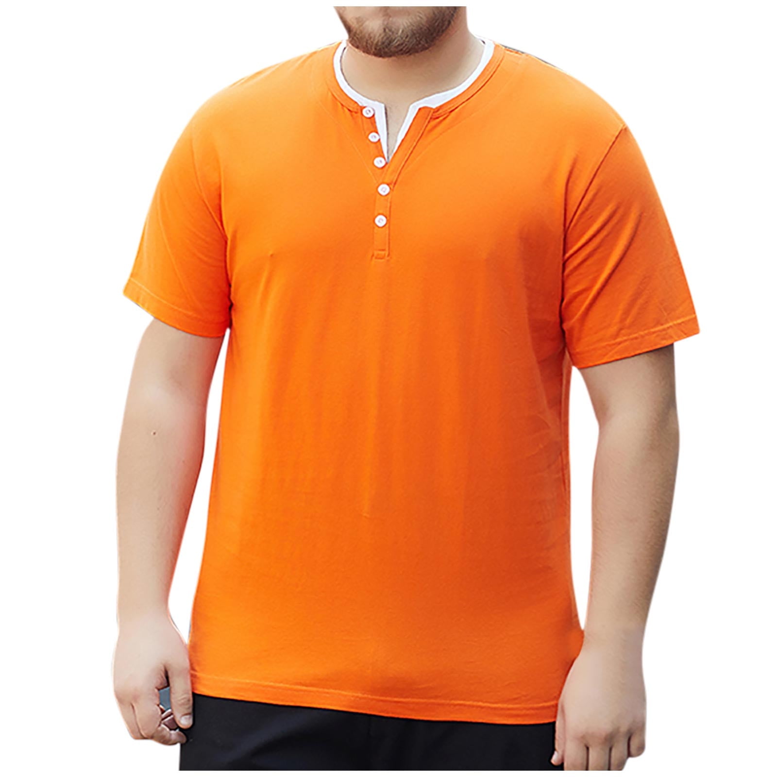BXJX Cotton Henley Shirts for Men and Big Men- Quick-Dry Breathable ...
