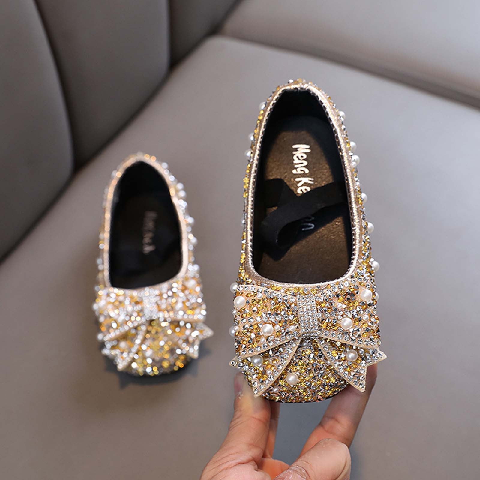 BXJX Girls Dress Shoes, Fashion Closed Toe Flat Heel Non Slip Kids ...
