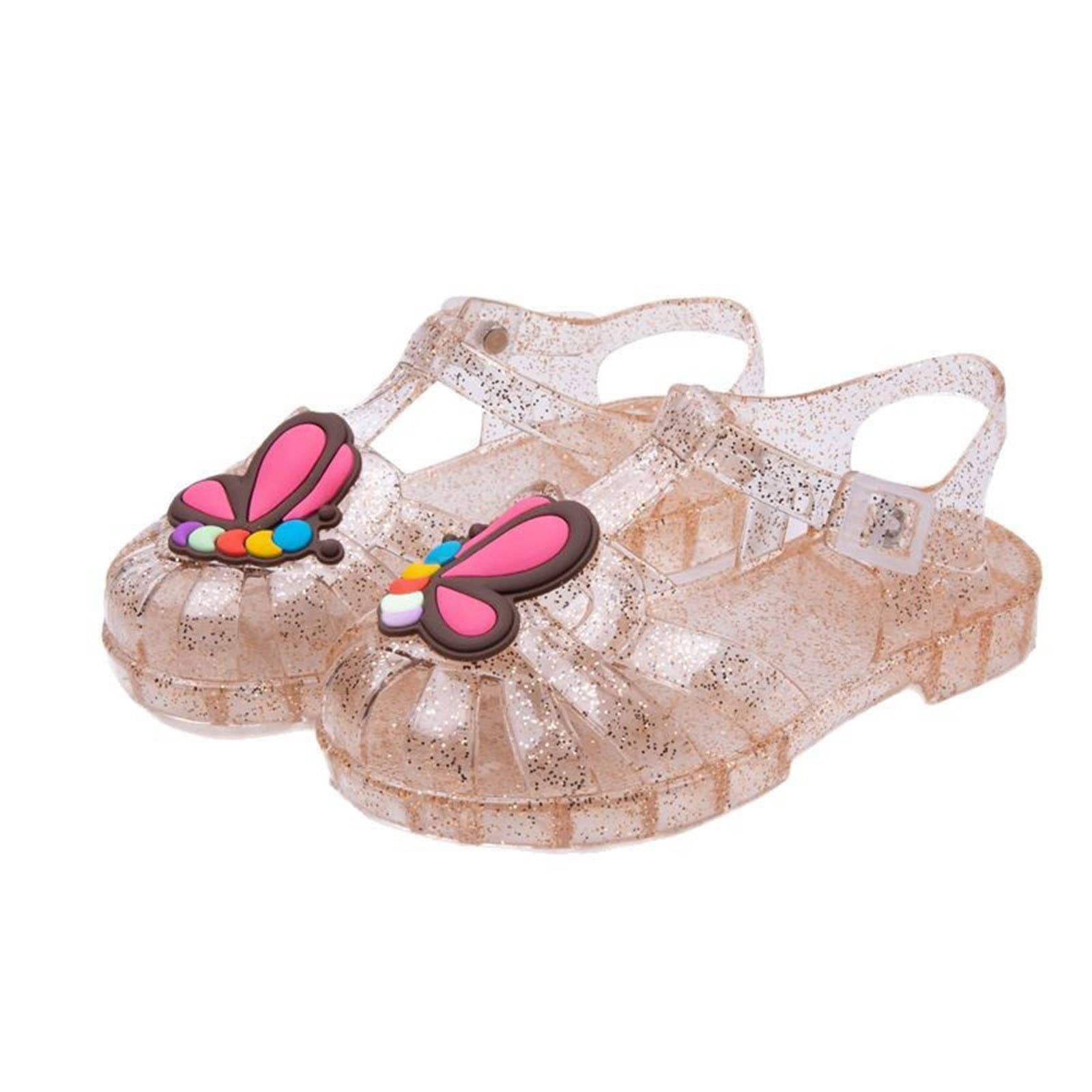 BXJX Girls Jelly Sandals , Slip-Resistant Ankle Strap Closed Toe ...