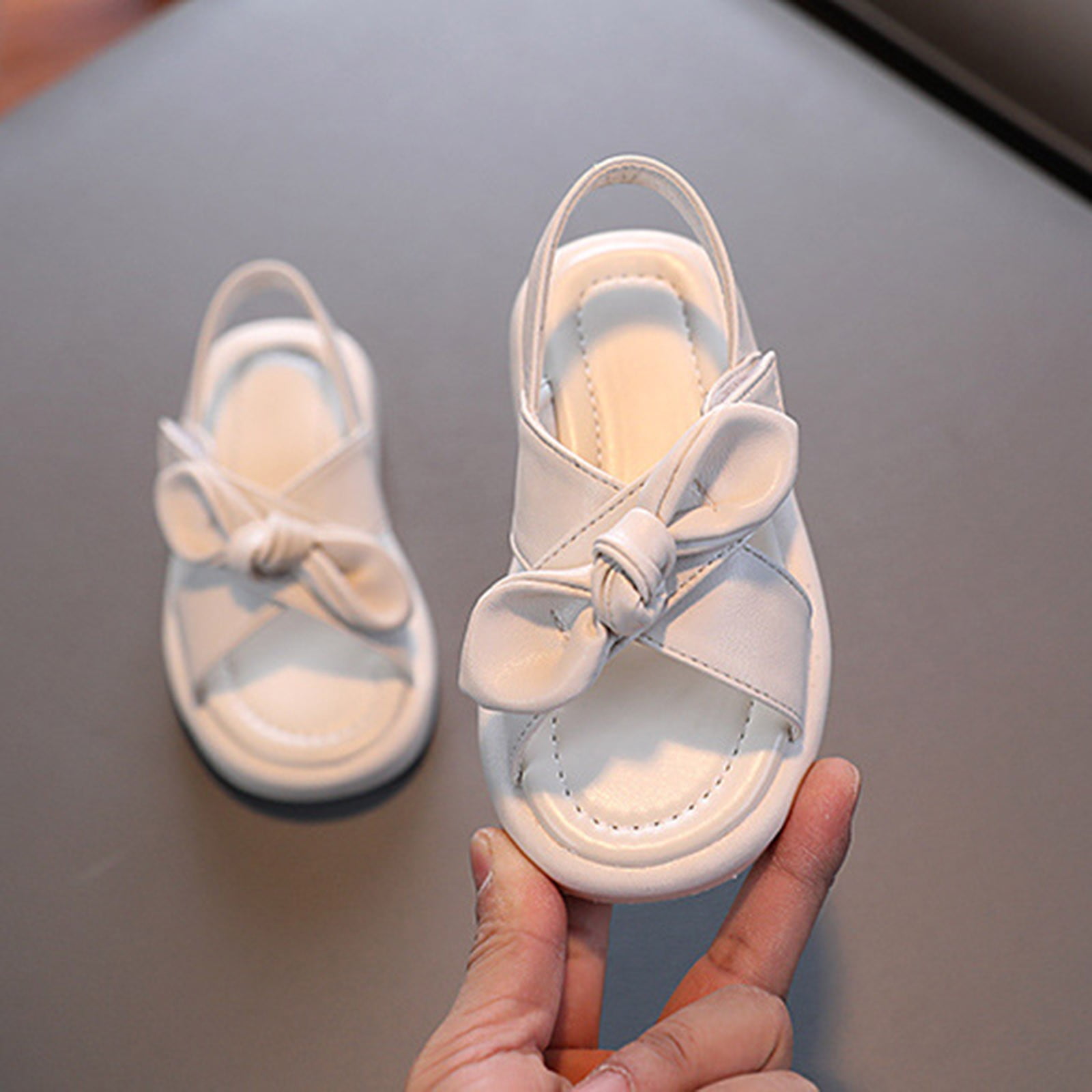 BXJX Girls Sandals, Ankle Strap Slip-Resistant Comfortable Open Toe ...