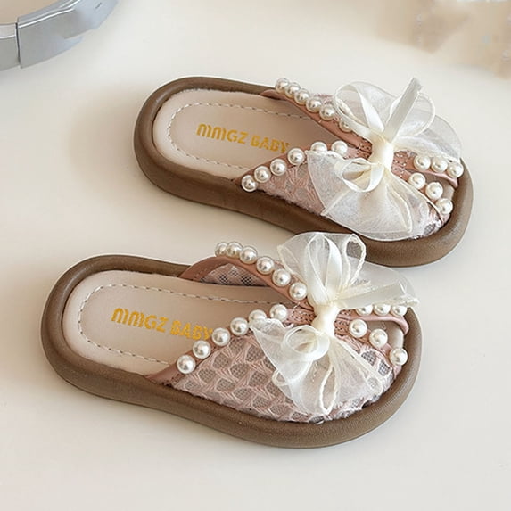 BXJX Girls Slide Sandals, Soft Sole Open Toe Fashion Non Slip Kids ...