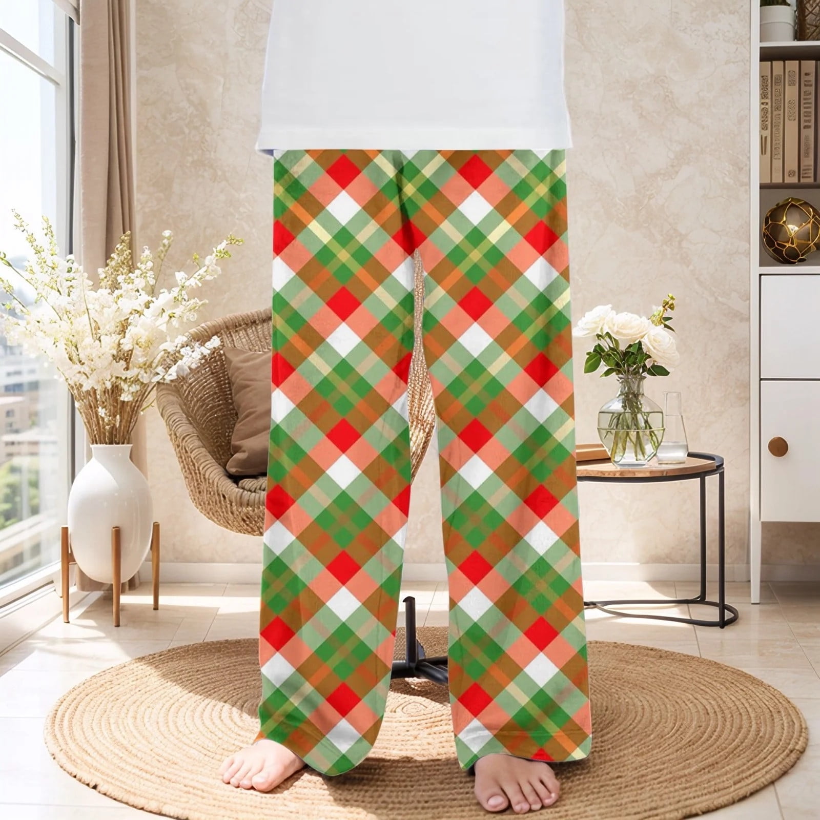 BXJX Kids Flannel Pajama Pants- Relaxed Fit Cozy Plaid Print Elastic ...