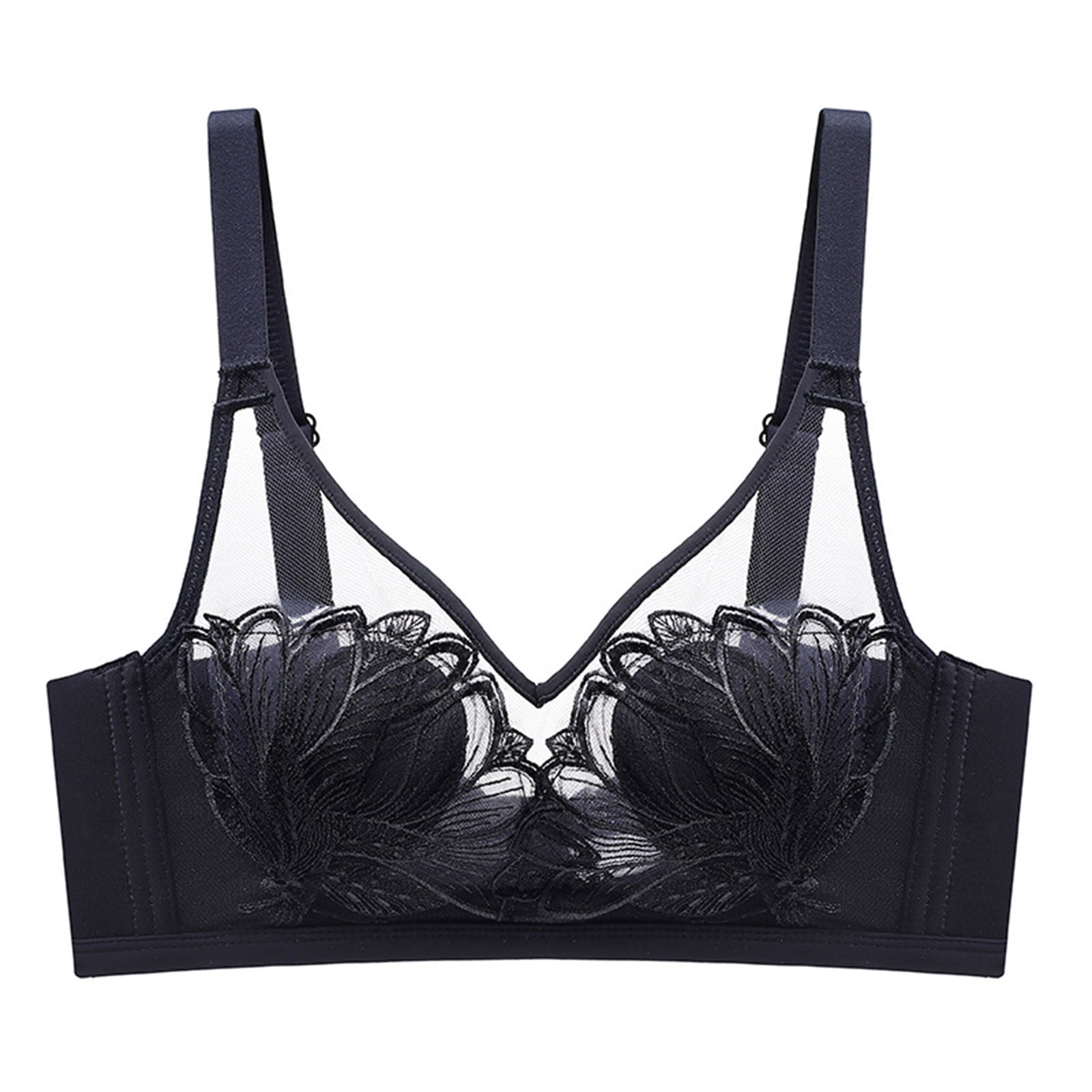 BXJX Lace Bras for Women Clearance Embroidered Thin Wirefree Everyday ...