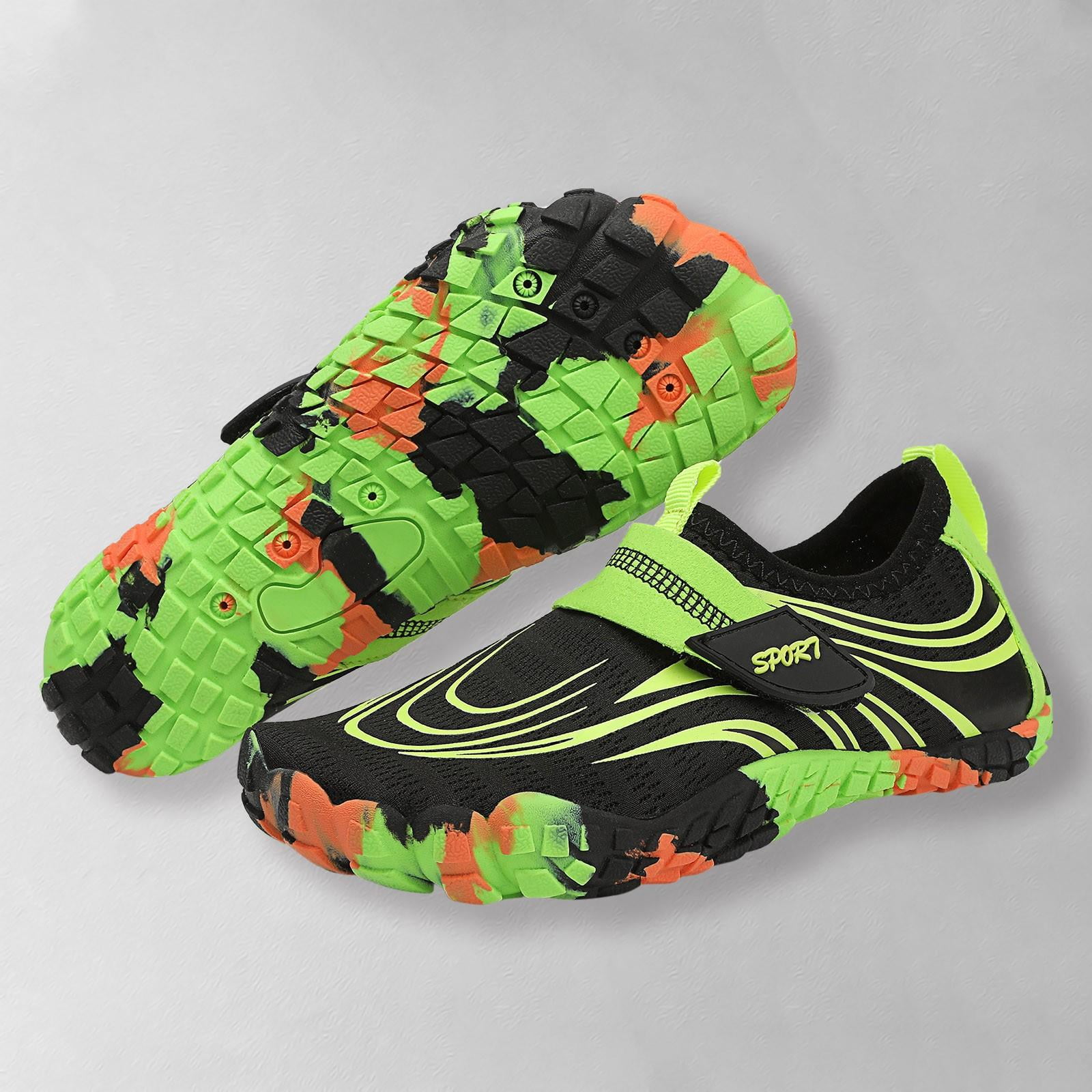 BXJX Little & Big Boys Girls Pull-On Sneakers- Non-Slip Breathable ...