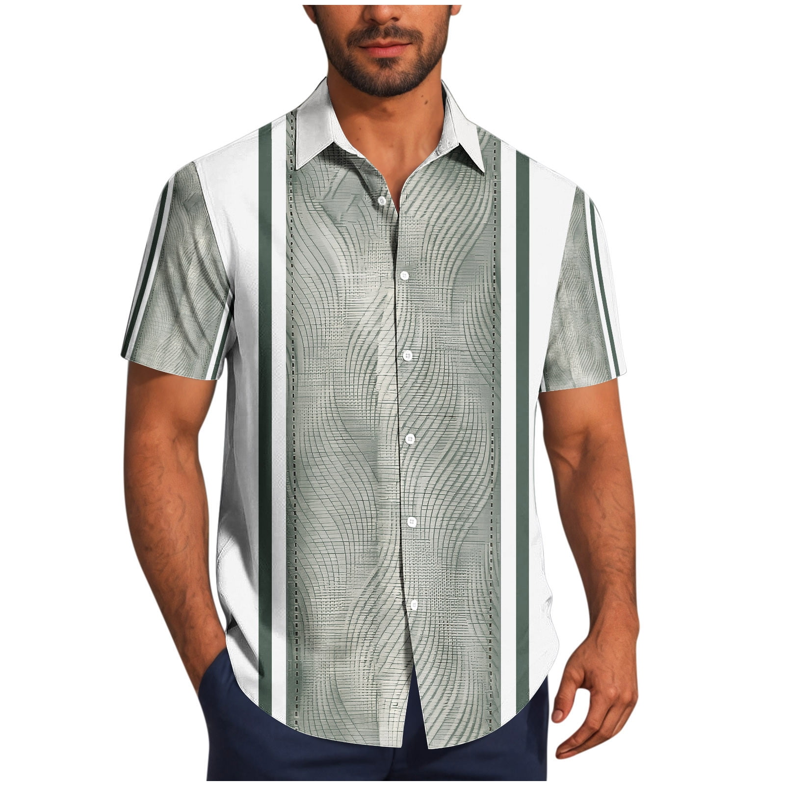 Fnooota Men's Casual Button Up Shirts, Relaxed Fit Summer Colored ...