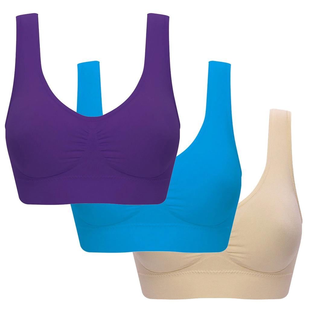absuyy Sports Bras for Women Full Cup Plus Size Ultra Thin Yoga Workout ...