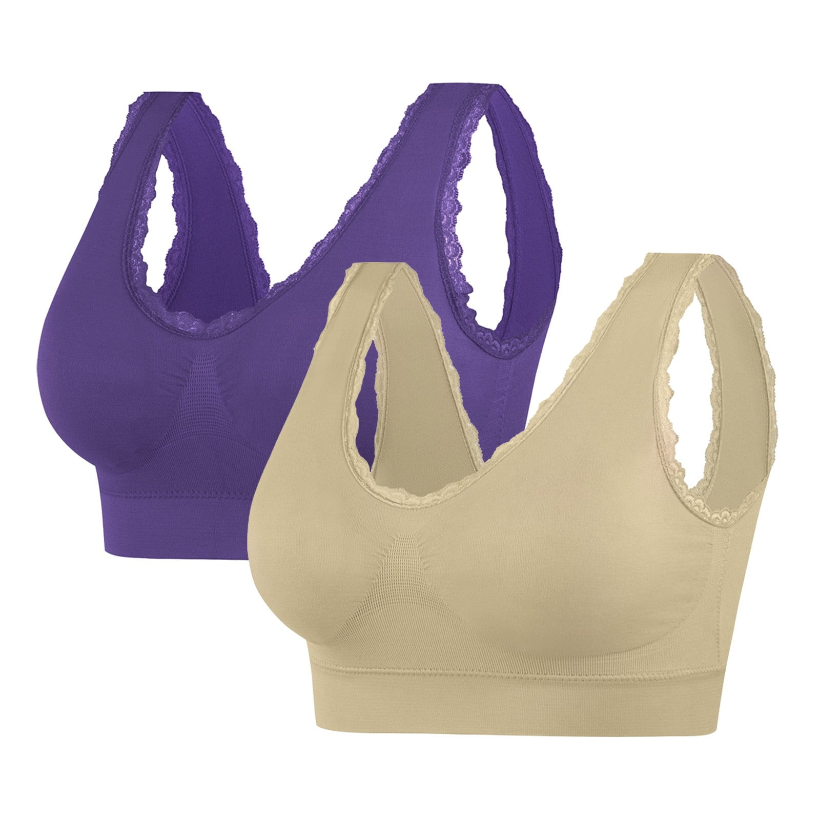 BXJX Sports Bras for Women Lace Wirefree Yoga Breathable Comfortable ...