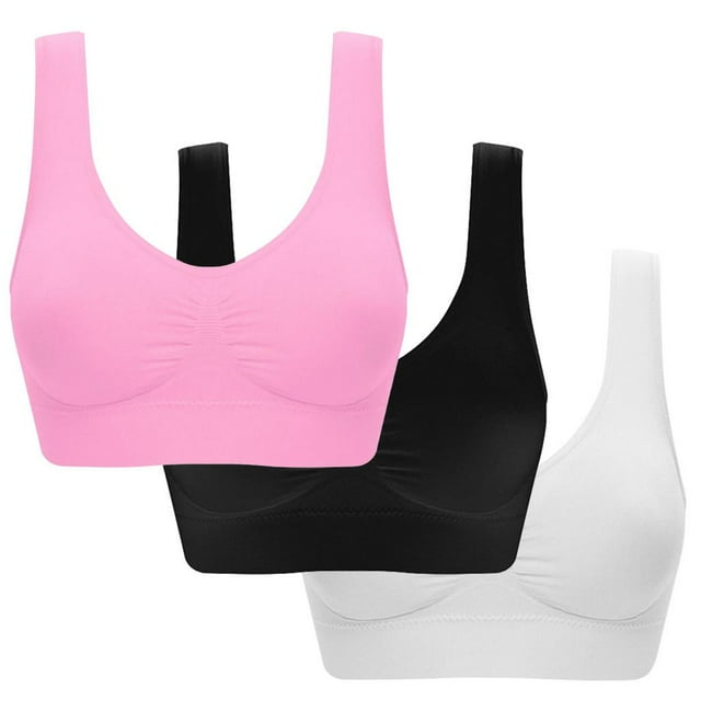absuyy Sports Bras for Women Plus Size Full Cup Ultra Thin Yoga Workout ...