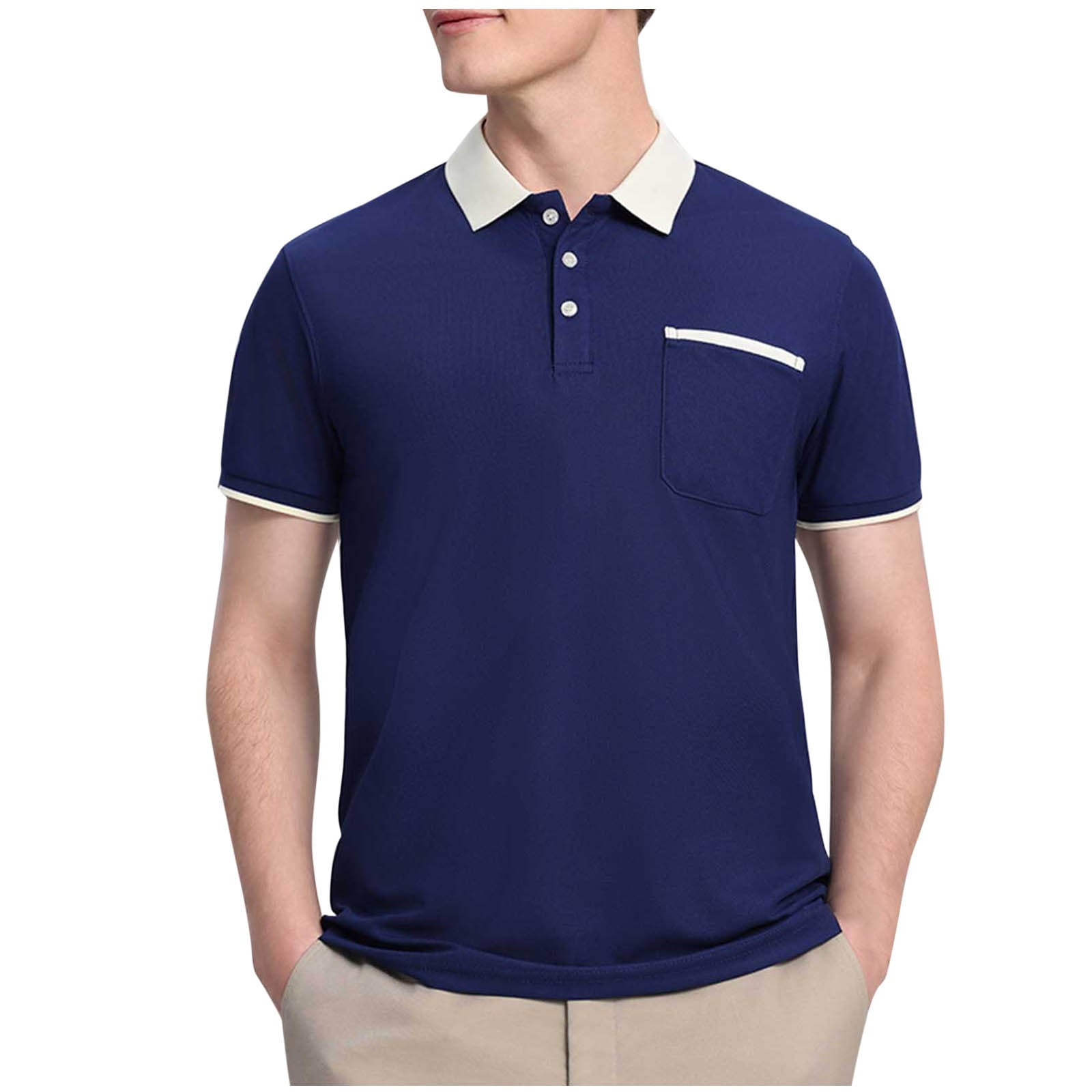 Fnooota Summer Polo Shirts for Men, 2025 Collared Casual Pullover Short ...