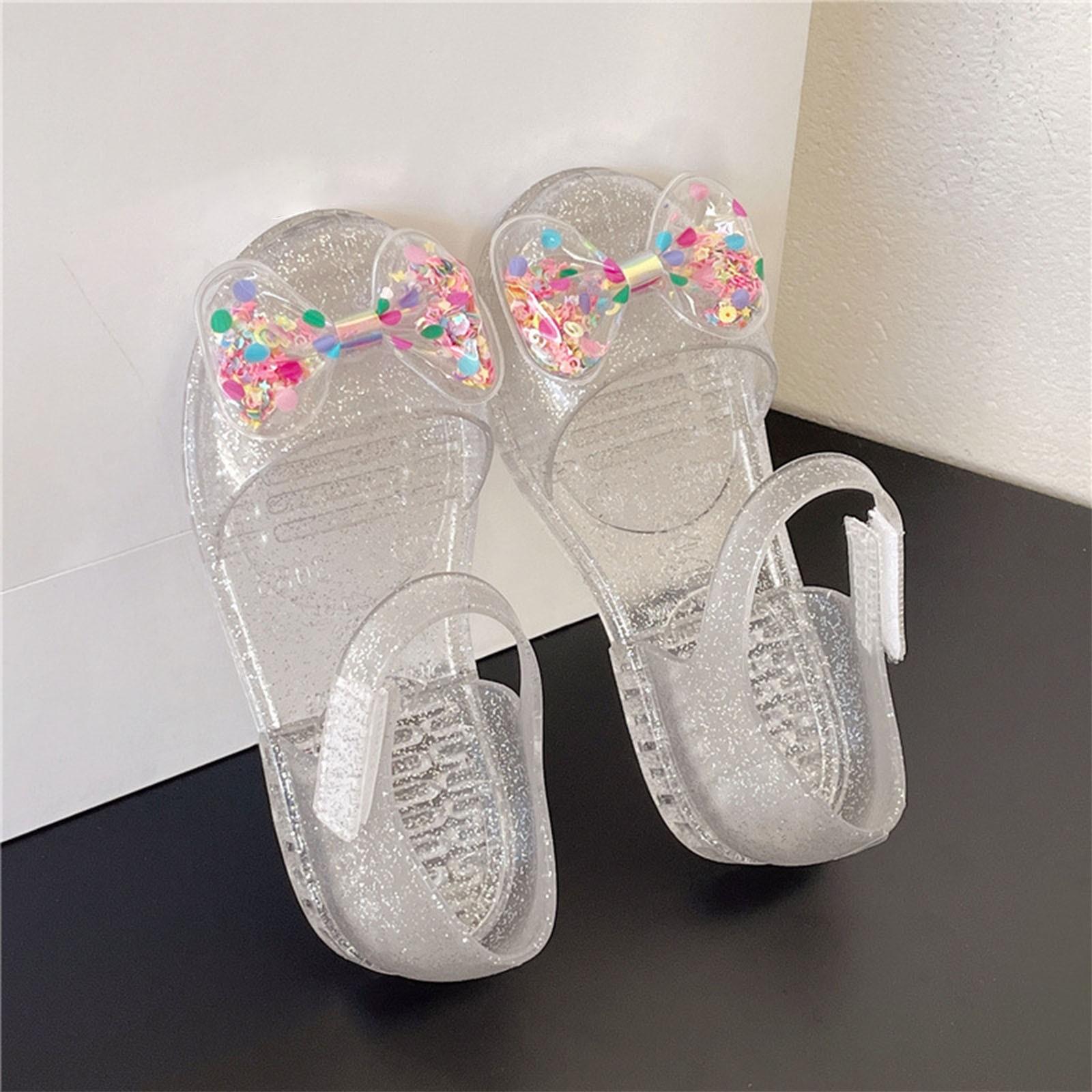 BXJX Toddler Girls Jellies- Non Slip Soft Sole Beach Outdoor Princess ...