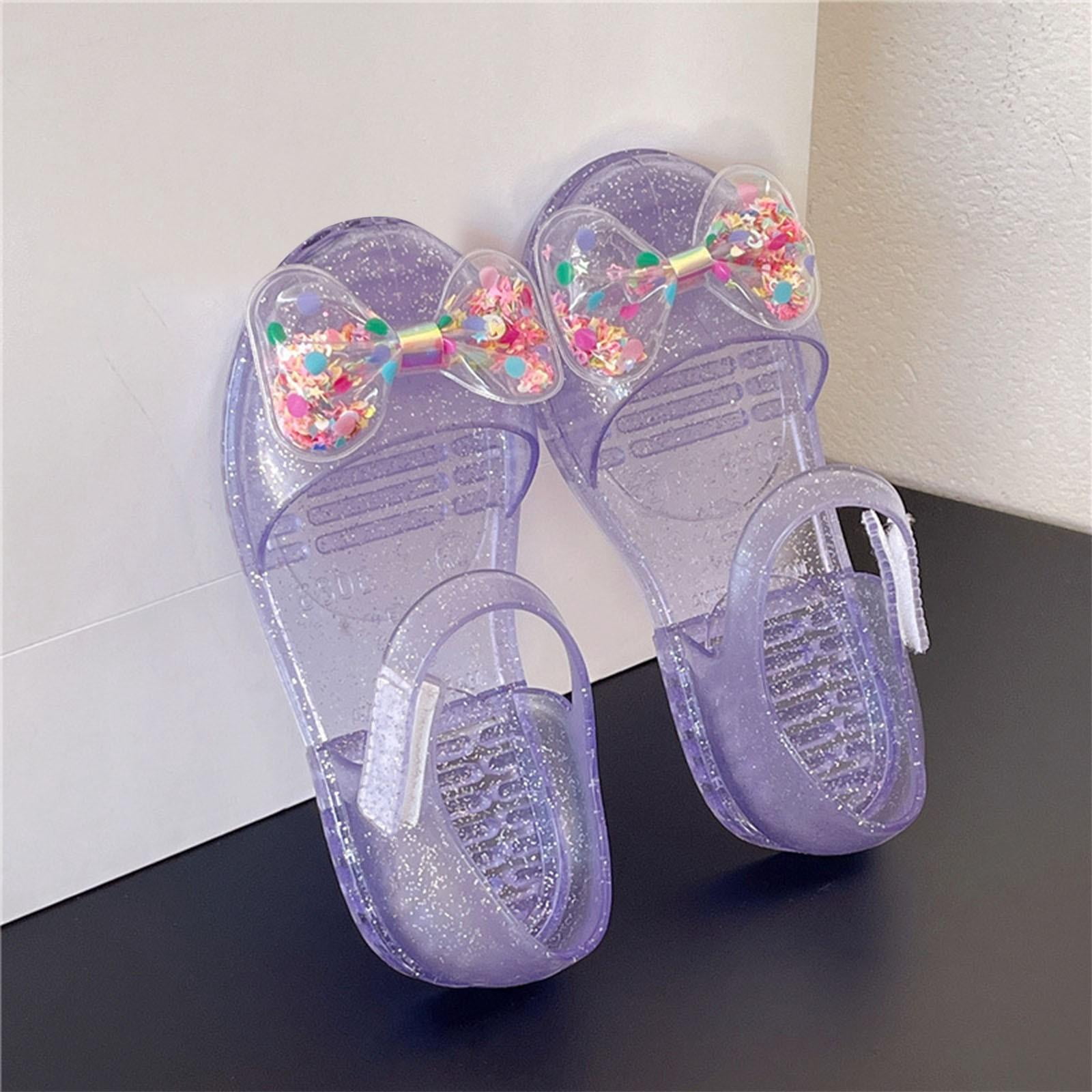 BXJX Toddler Girls Jellies- Non Slip Soft Sole Princess Beach Outdoor ...