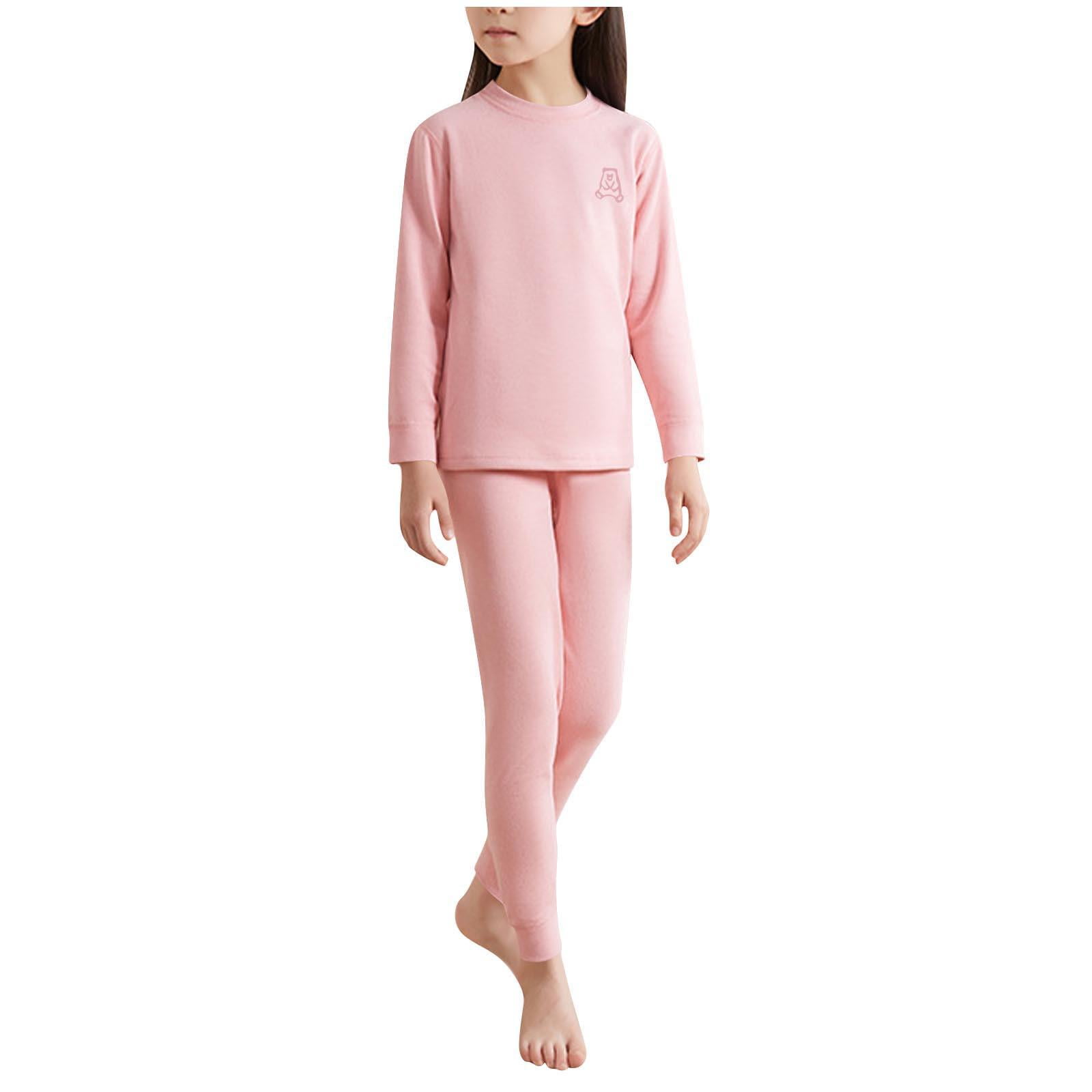 BXJX Toddler Kids Fleece Base Layer- Underwear Cotton 2PC Long Johns Fall Winter Warm Set for ...