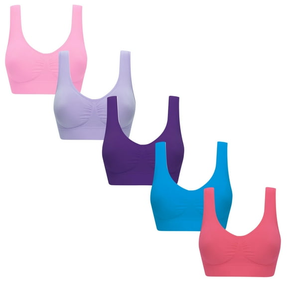 Fruit of the Loom Women's Tank Style Cotton Sports Bra, 3-Pack, Style ...