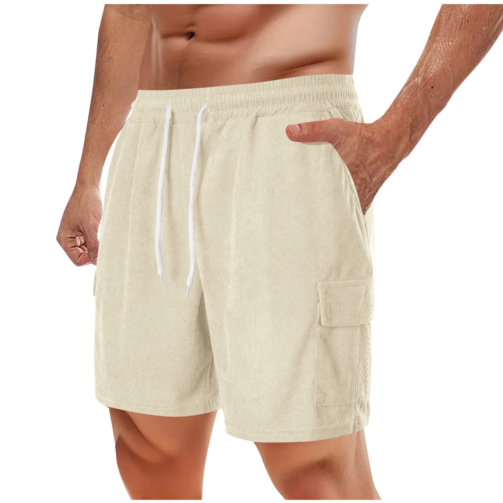 Fnooota Workout Shorts for Men 2025, Flex Waist Drawstring Sports ...