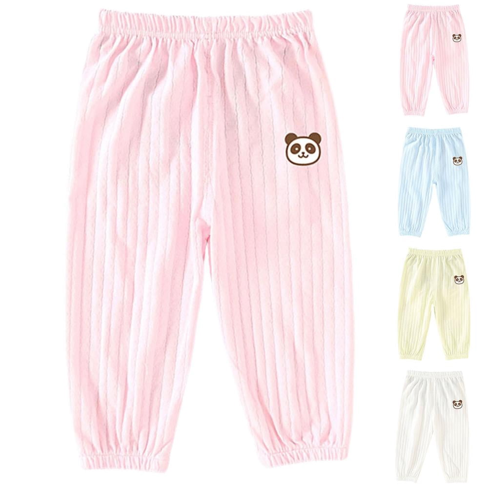 BXSRUTA Baby Cotton Casual Pants for Toddler Boys Girls Elastic Waist ...