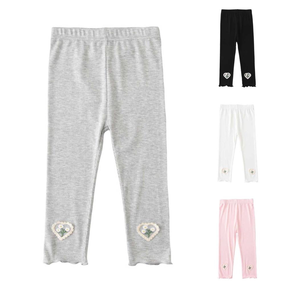 BXSRUTA Girls Casual Stretch Leggings Cropped Slim Fit Pants with ...
