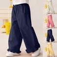 BXSRUTA Girls Casual Wide Leg Pants with Ruffle Hem Elastic Waist ...