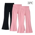 BXSRUTA Girls High Waist Flare Leg Yoga Pants, Stretchy Bell Bottom ...