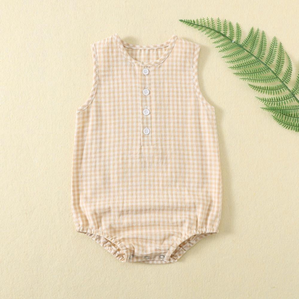 BXSRUTA Infant Boys and Girls Summer Rompers with Leaky Shoulder Design ...