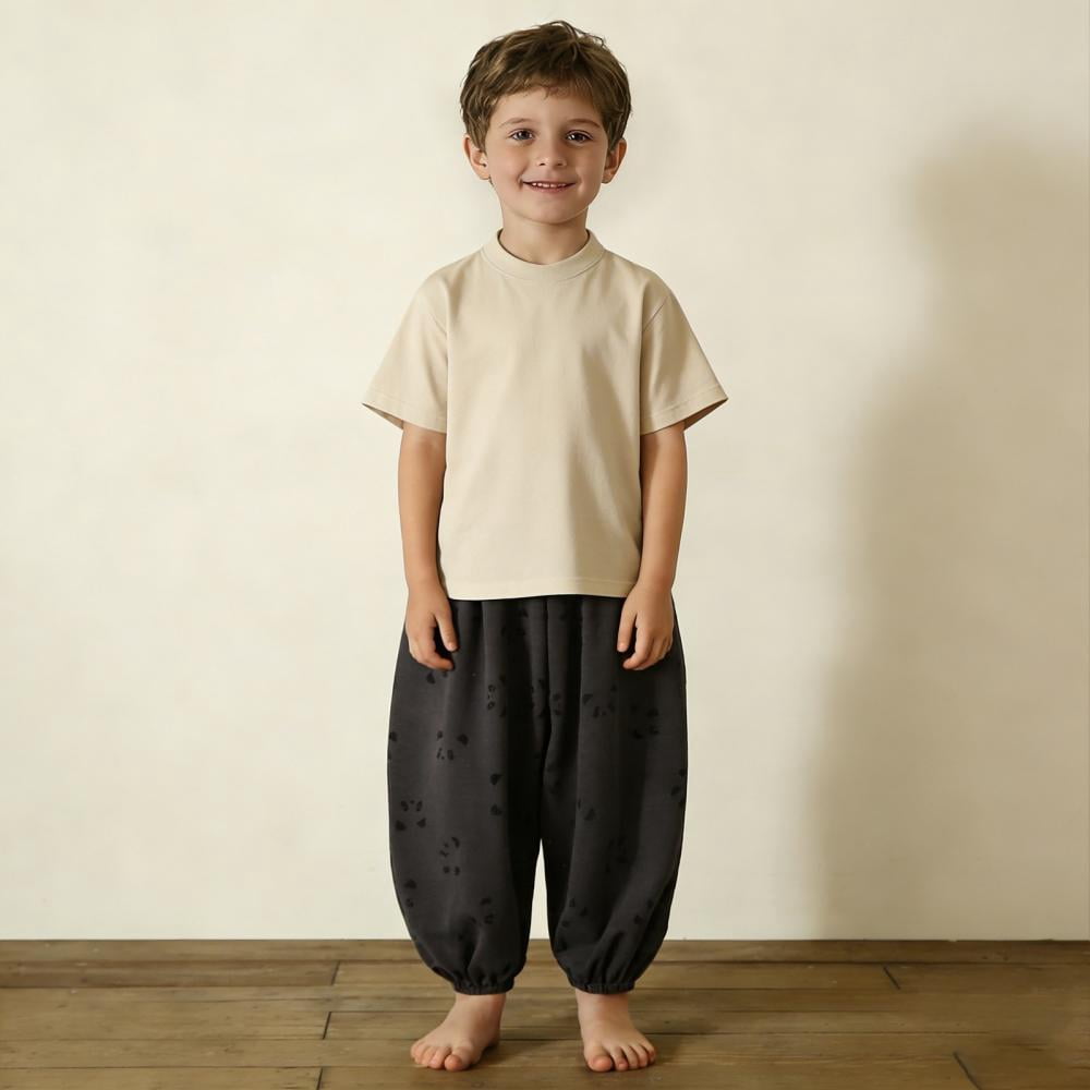 BXSRUTA Kids Floral Print Casual Harem Pants Elastic Waist Loose Fit ...