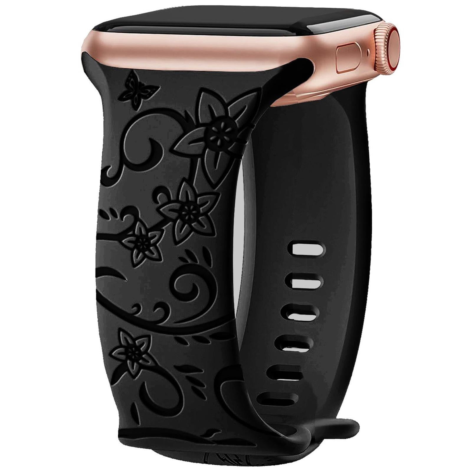 BXUXOHS Engraved Sunflower Bands Compatible with Apple Watch Bands 38mm ...