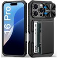 BXYJY for iPhone 16 Pro Case Wallet, Built-in Card Holder (4-5 Cards ...