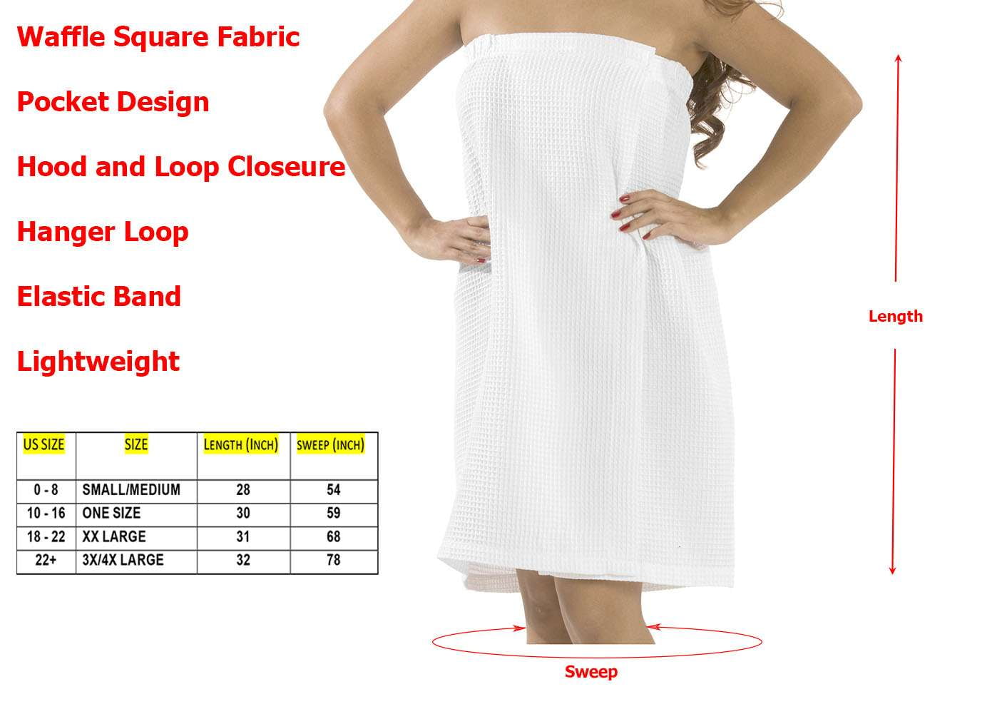 BY LORA Women's Bath Wrap Women's Bath Shower Dress with Adjustable ...