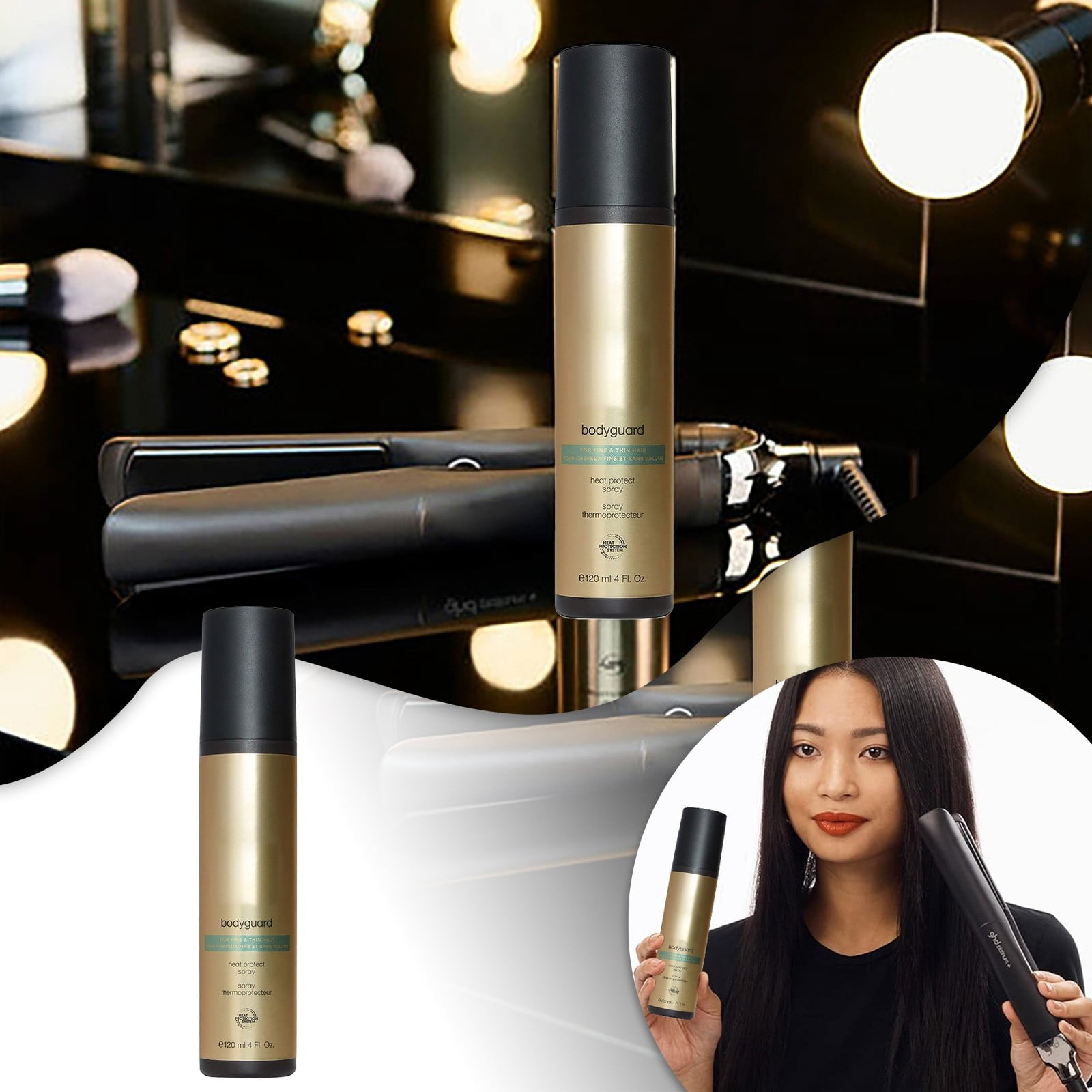 BYB 120ml Softening Spray For Fine Hair Styling Spray Makes Hair Look And Feel Healthier Smooth ...