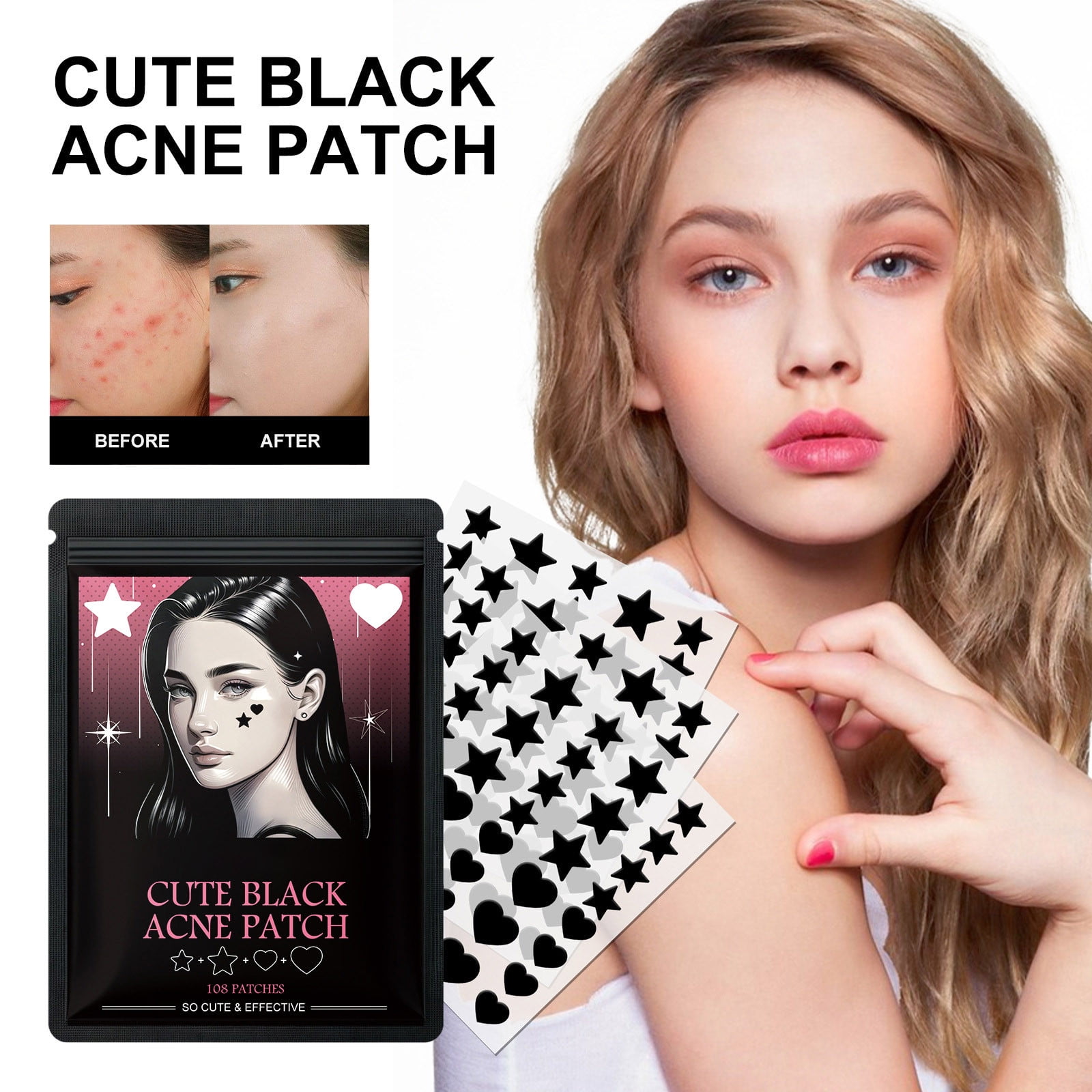 BYB Cute Black Removing Patch For Facial Fading And Closing The Mouth ...