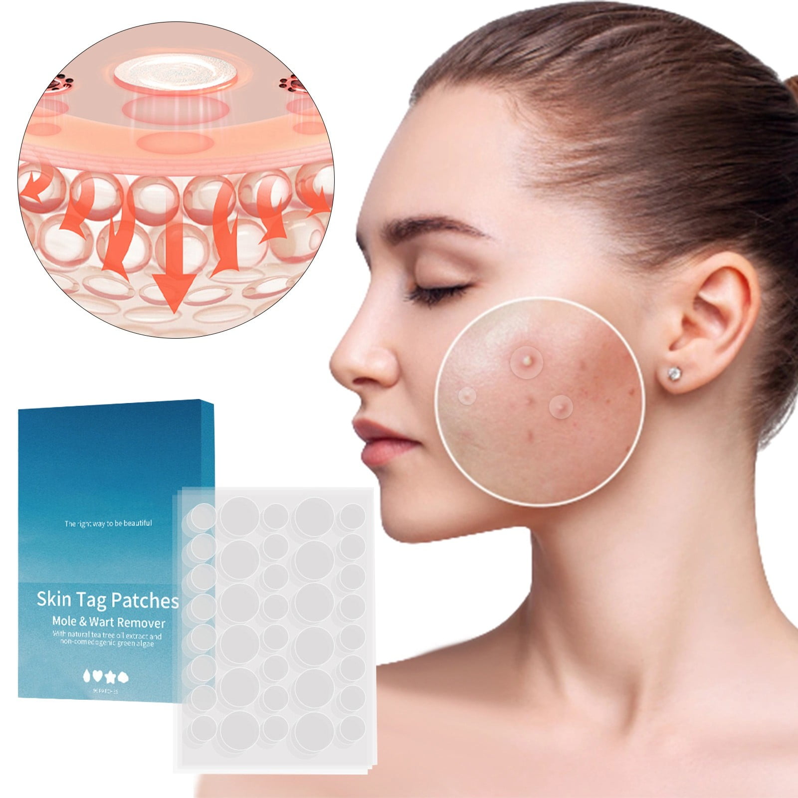 BYB Facial PatchFacial Hydrocolloid PatchFacial Patch Concealer PatchSticker - Walmart.com