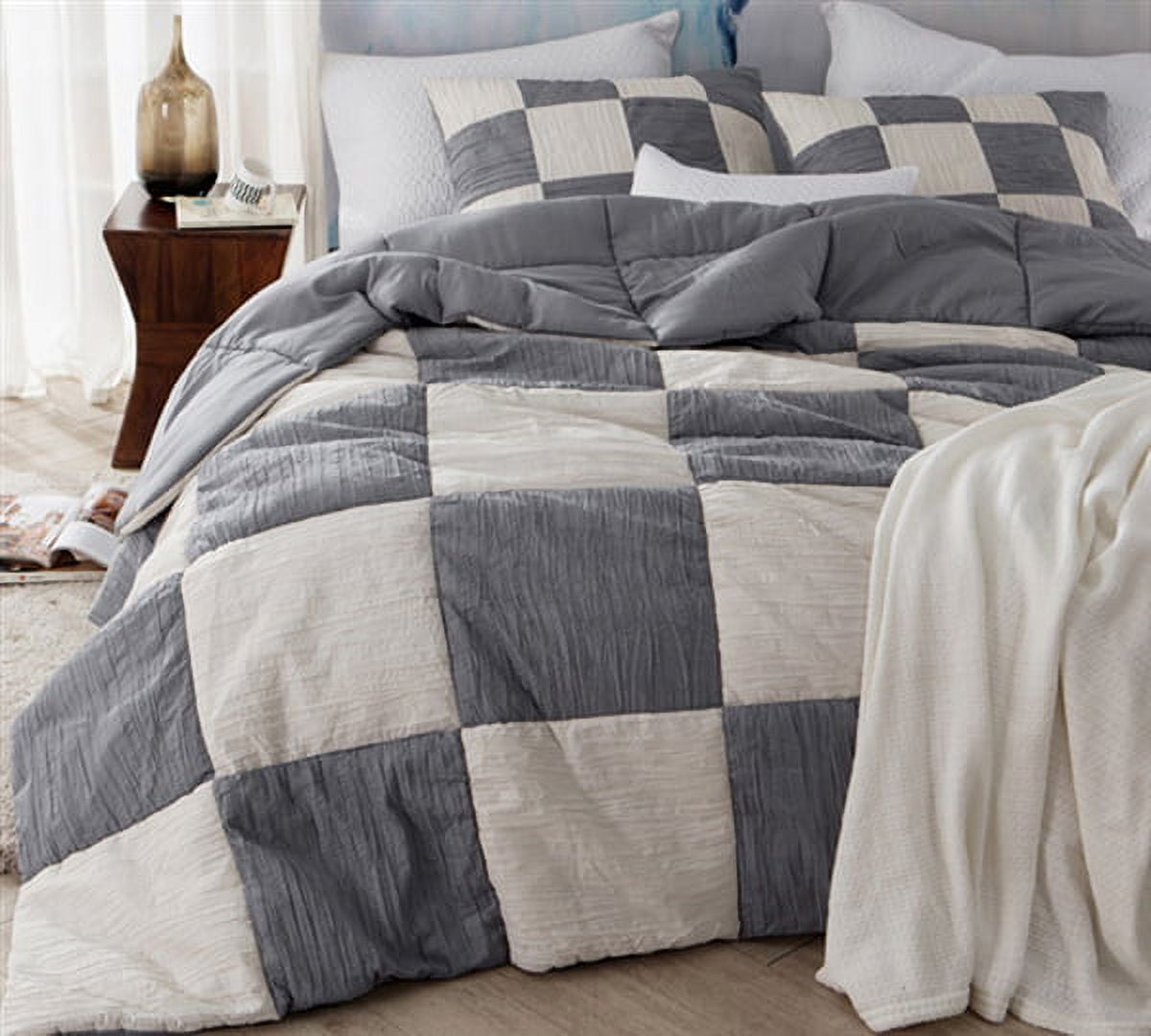 Byourbed BYB Two-Tone Jet Stream/Alloy Blended Textured Quilt Set Twin ...