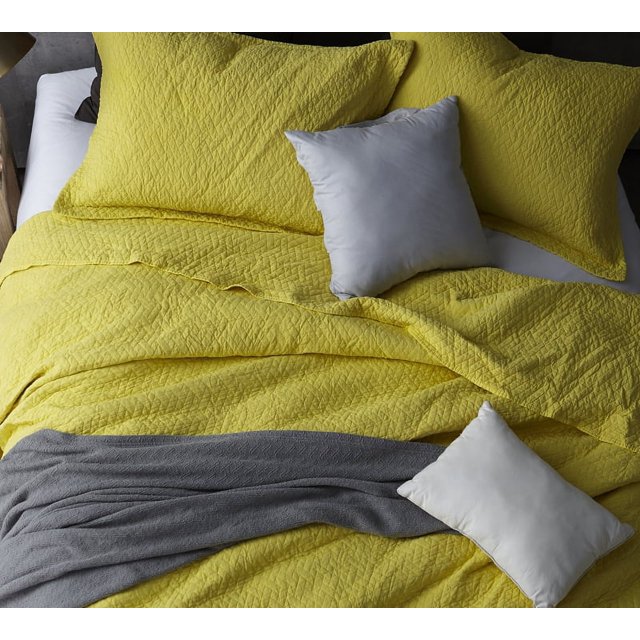 BYB Softest Stone Washed Oversized Quilt - Limelight Yellow - Walmart.com