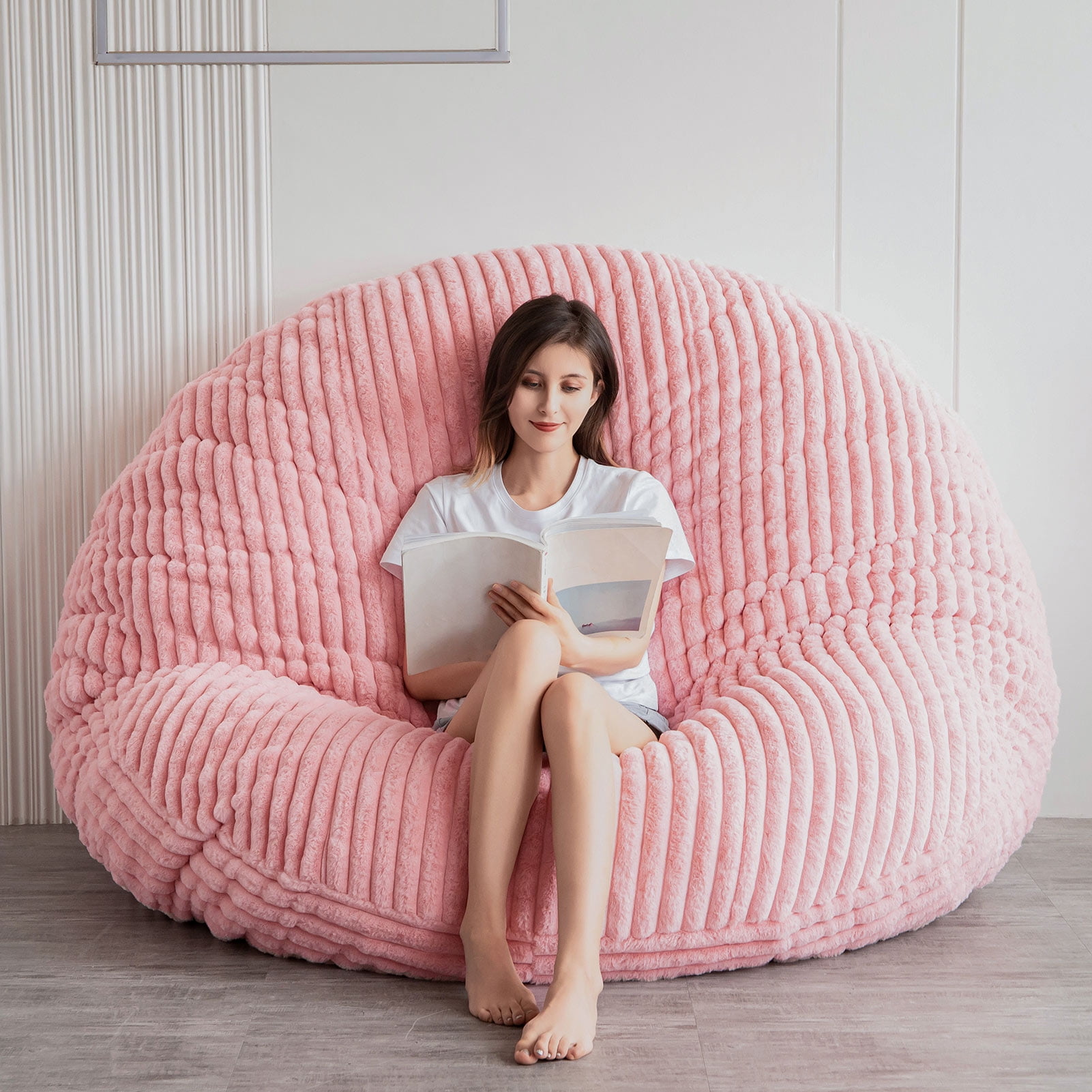 BYBYME 3 in 1 Convertible Bean Bag Chair,Giant Bean Bag Chair Ultra ...