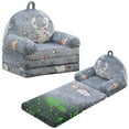 BYBYME Glow in The Dark, Kids Folding Foam Sofa with 2 in 1 Convertible ...