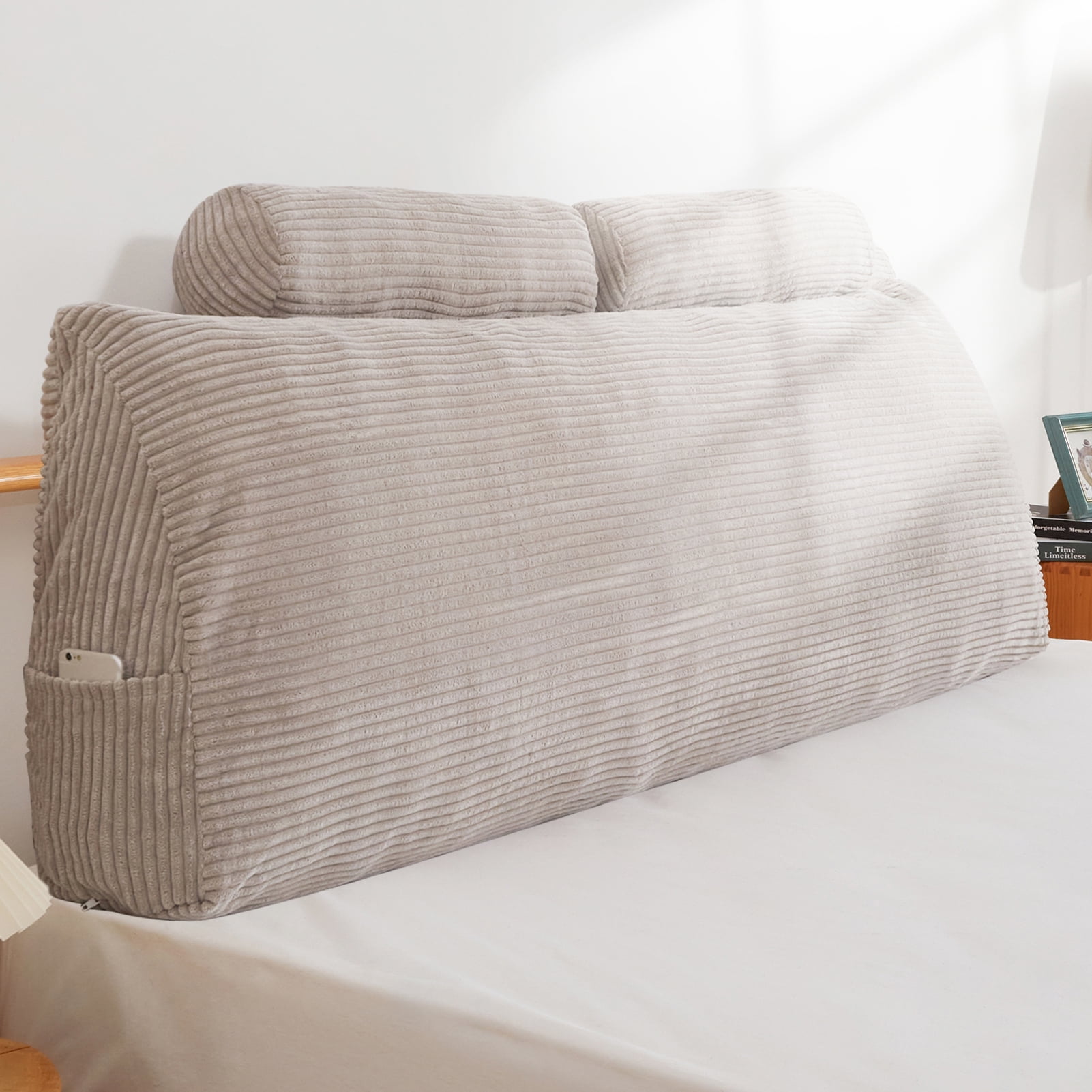 BYBYME Wedge Headboard Pillow, Bed Rest Reading Pillow, Backrest ...