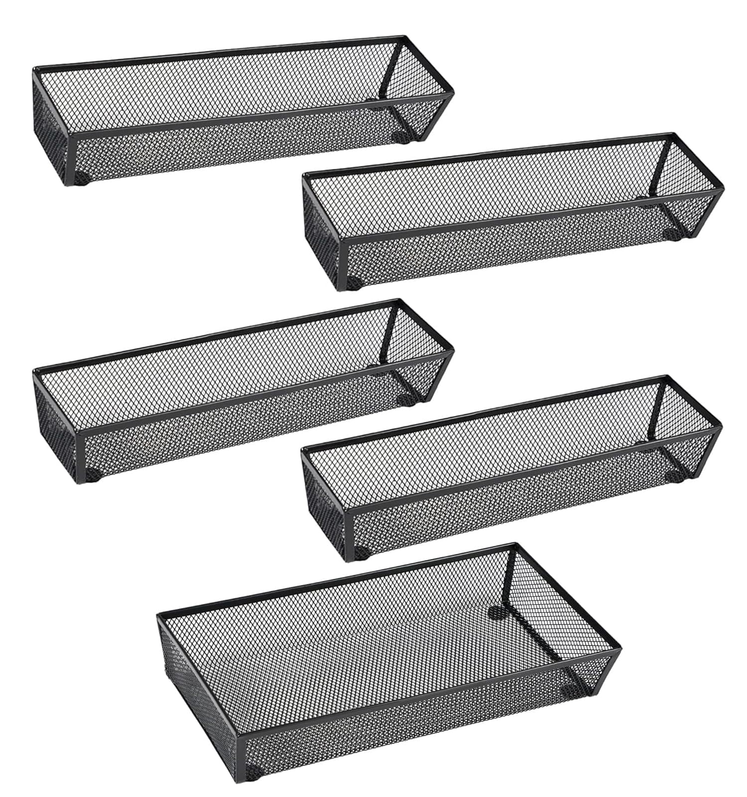 BYCY Silverware Drawer Organizer, Mesh Utensil Organizer for Kitchen ...
