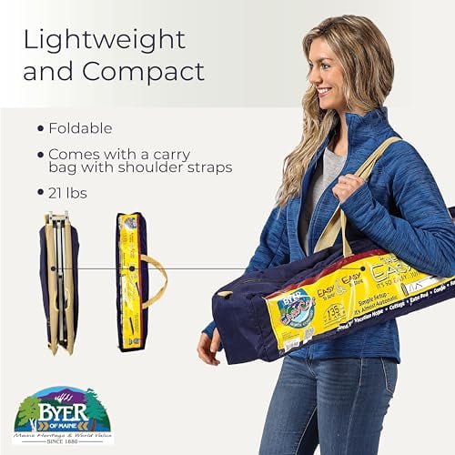 BYER OF MAINE Easy Cot - Extra Large Folding Cot - Heavy Duty Cot for ...