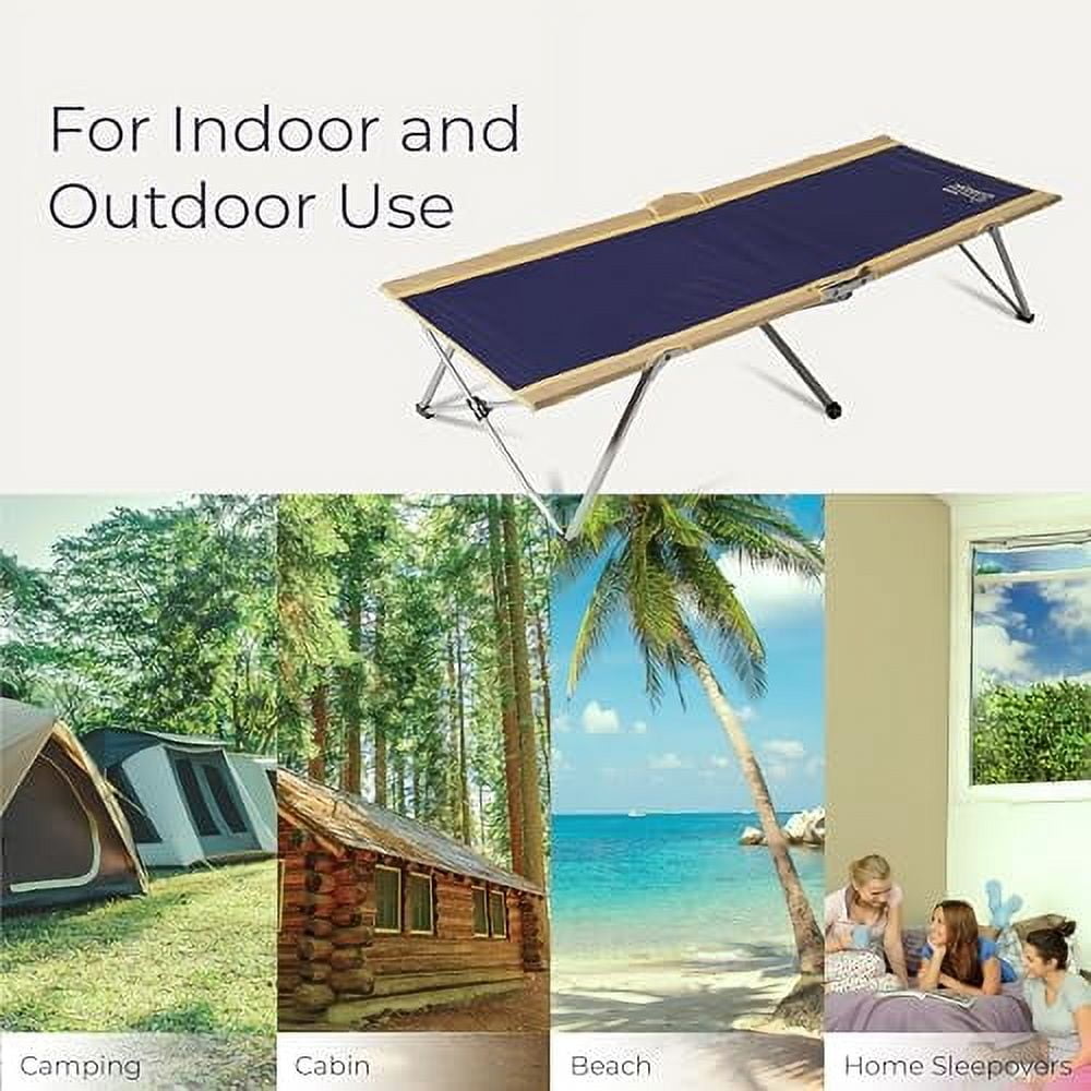 BYER OF MAINE Easy Cot - Extra Large Folding Cot - Heavy Duty Cot for ...