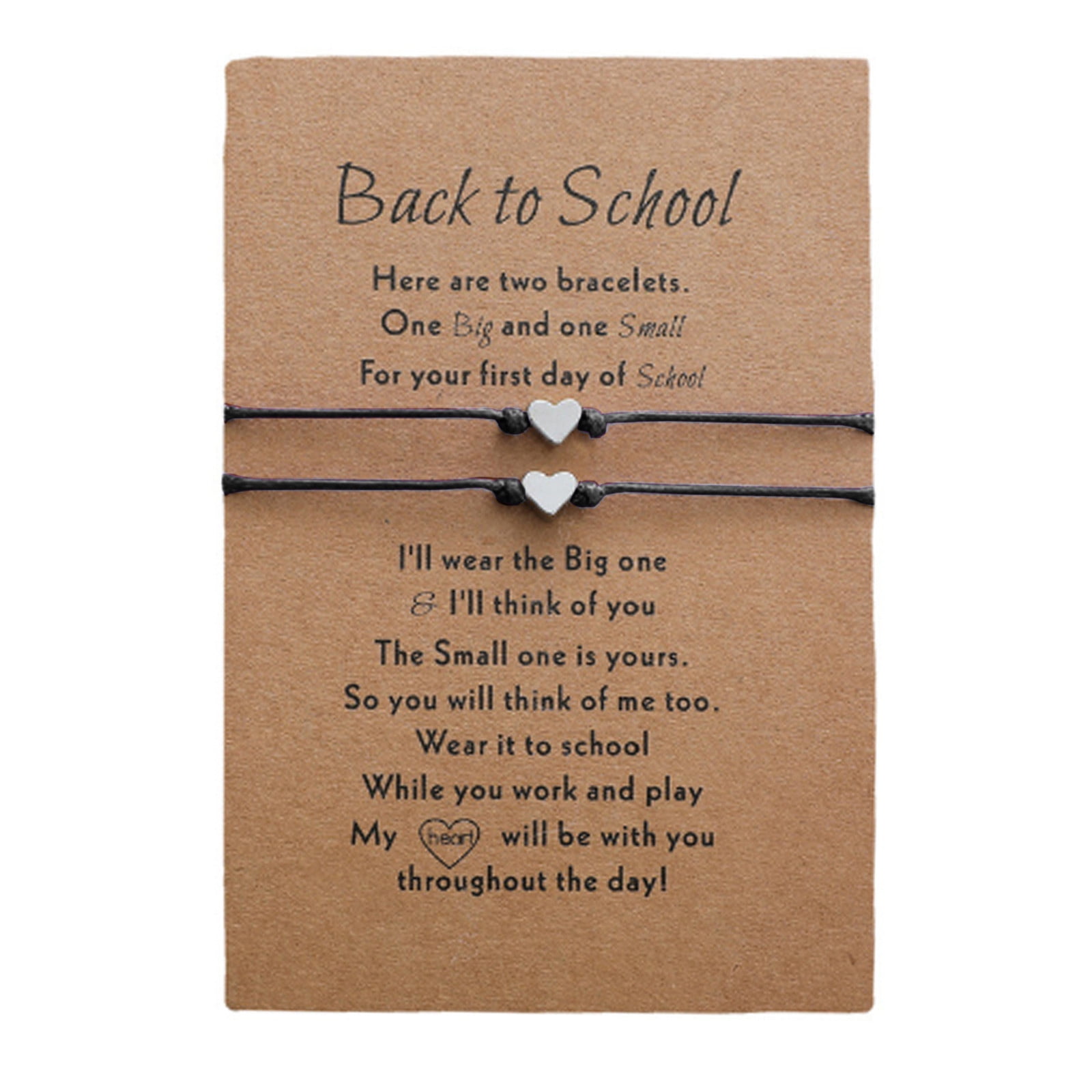 BYHONG 2PCS Bracelet Back to School Gift Bracelet Plus Card Back to ...