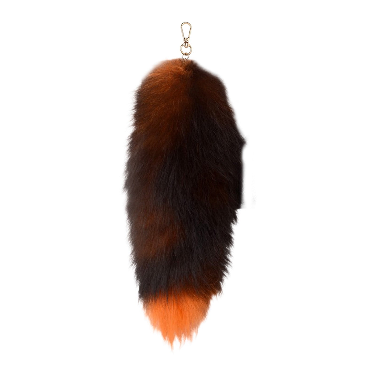 BYHONG 3D Cute Tail Keychain Pendant Women Key Ring Holder Pompoms Key ...