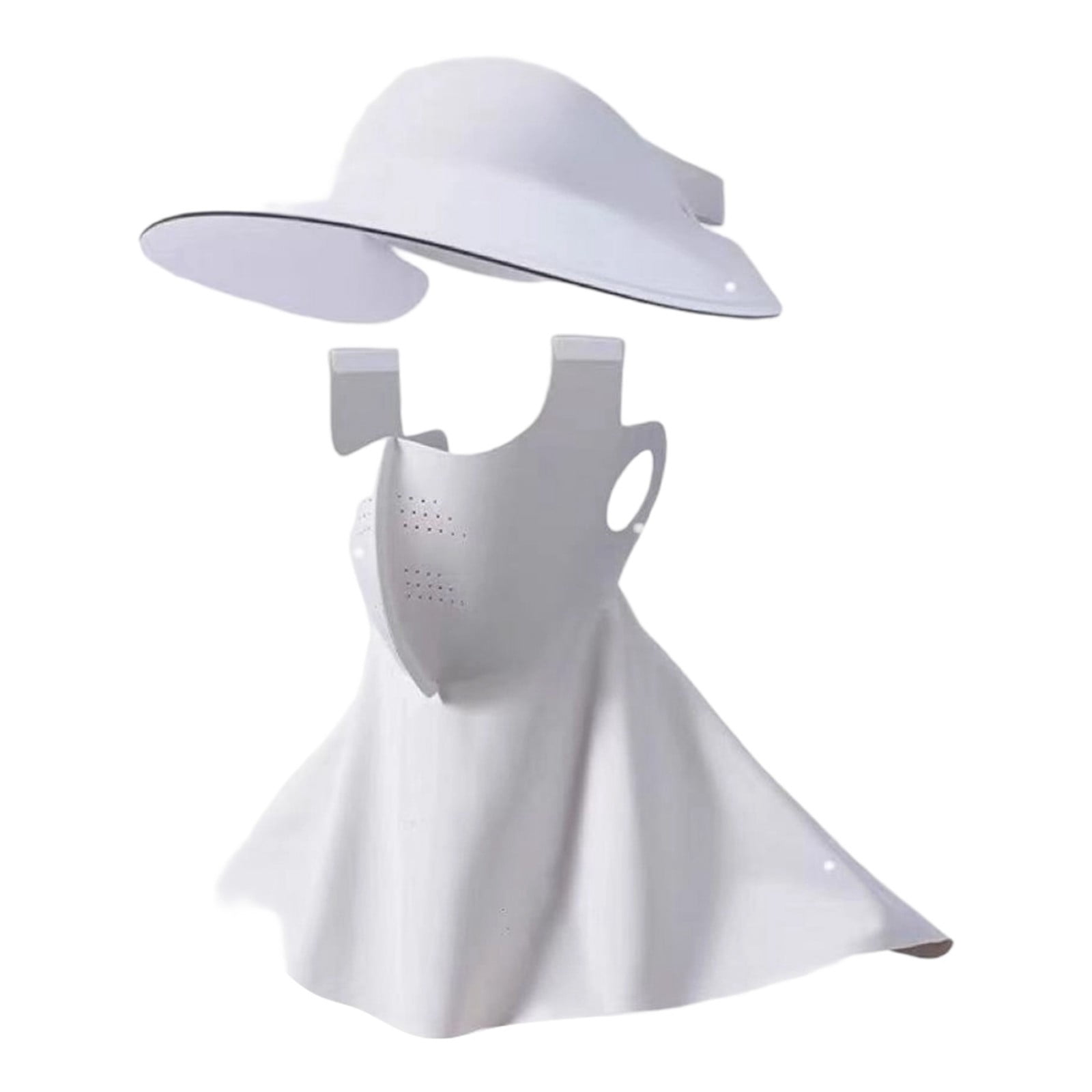 BYHONG Detachable Sun Protective Scarf with Wide Brim for Women UPF 50 ...