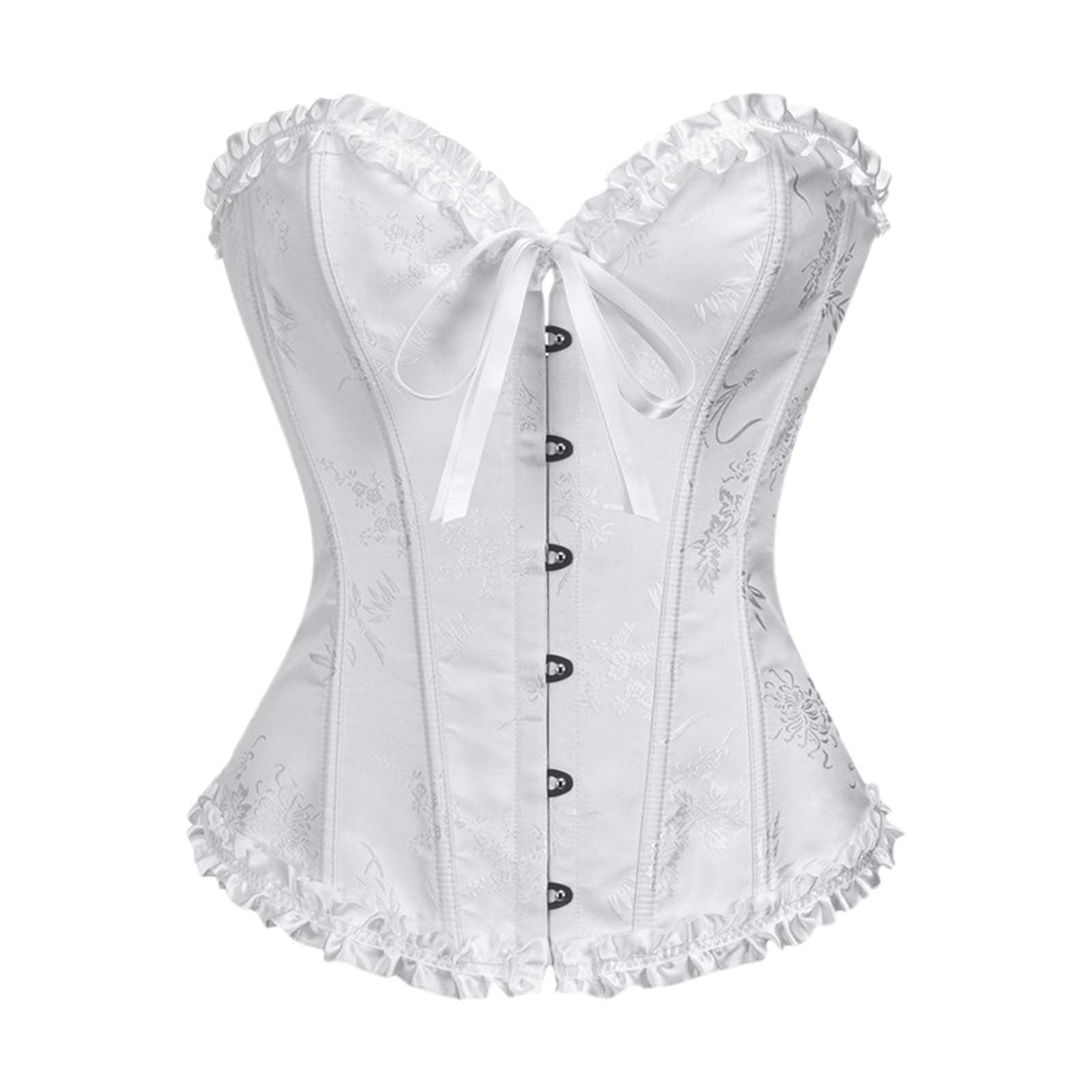 BYHONG Europe and US Lace Corset Shapewear with Glue Bone and Strap for ...