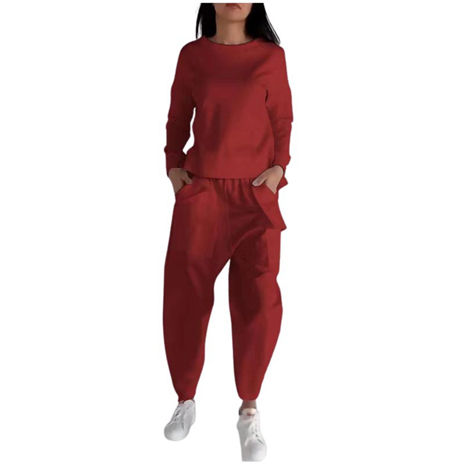 BYHONG Fall Outfits for Women 2024 Split Long Sleeved Sport Pants Suit ...