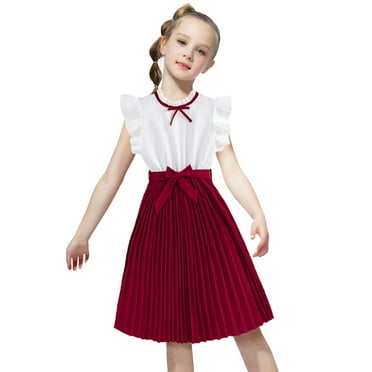 OBEEII Kids Girls Formal Party Dress 3/4 Sleeve Full Length Princess ...