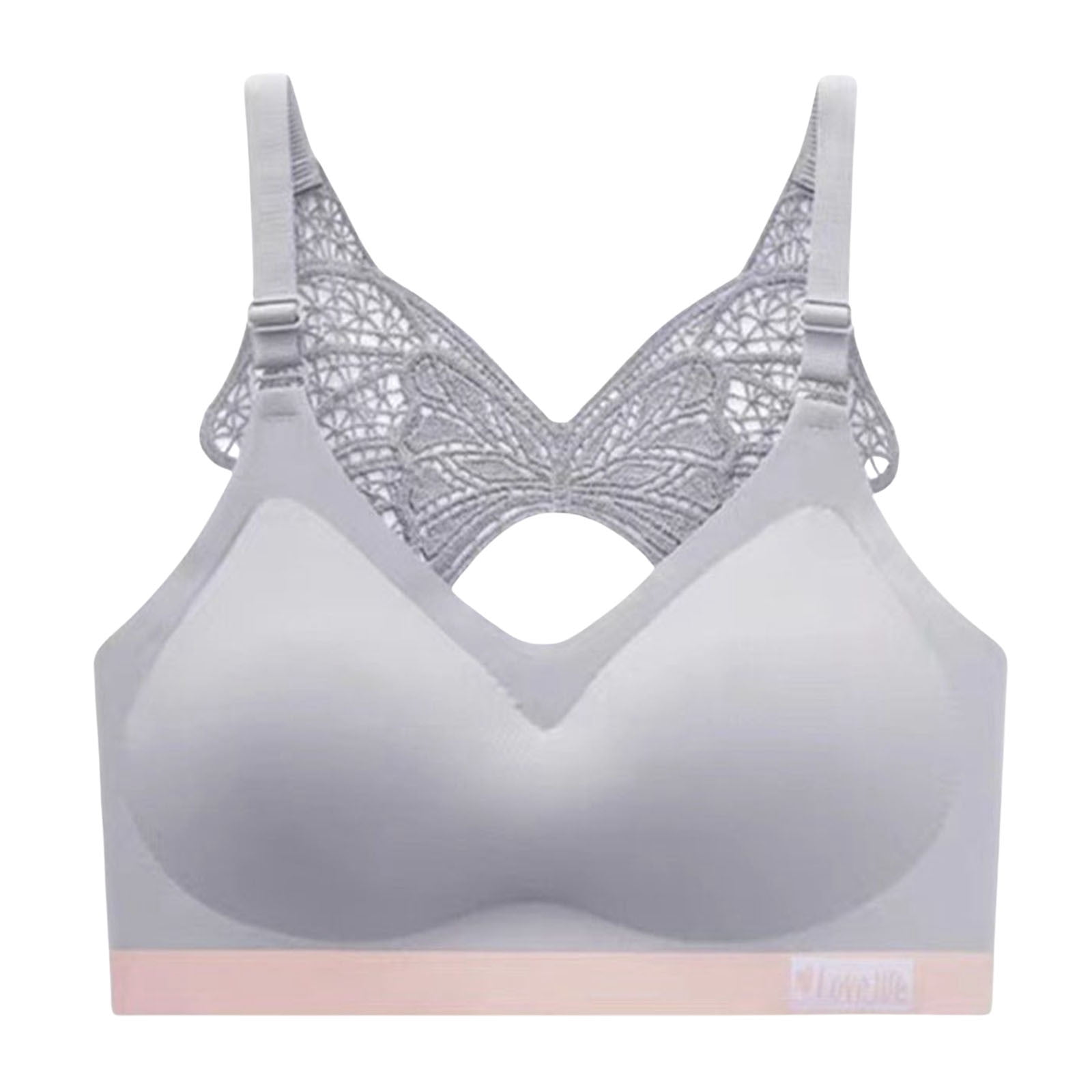 BYHONG Lace Back Bralette For Women Wireless Seamless Bra Breathable ...