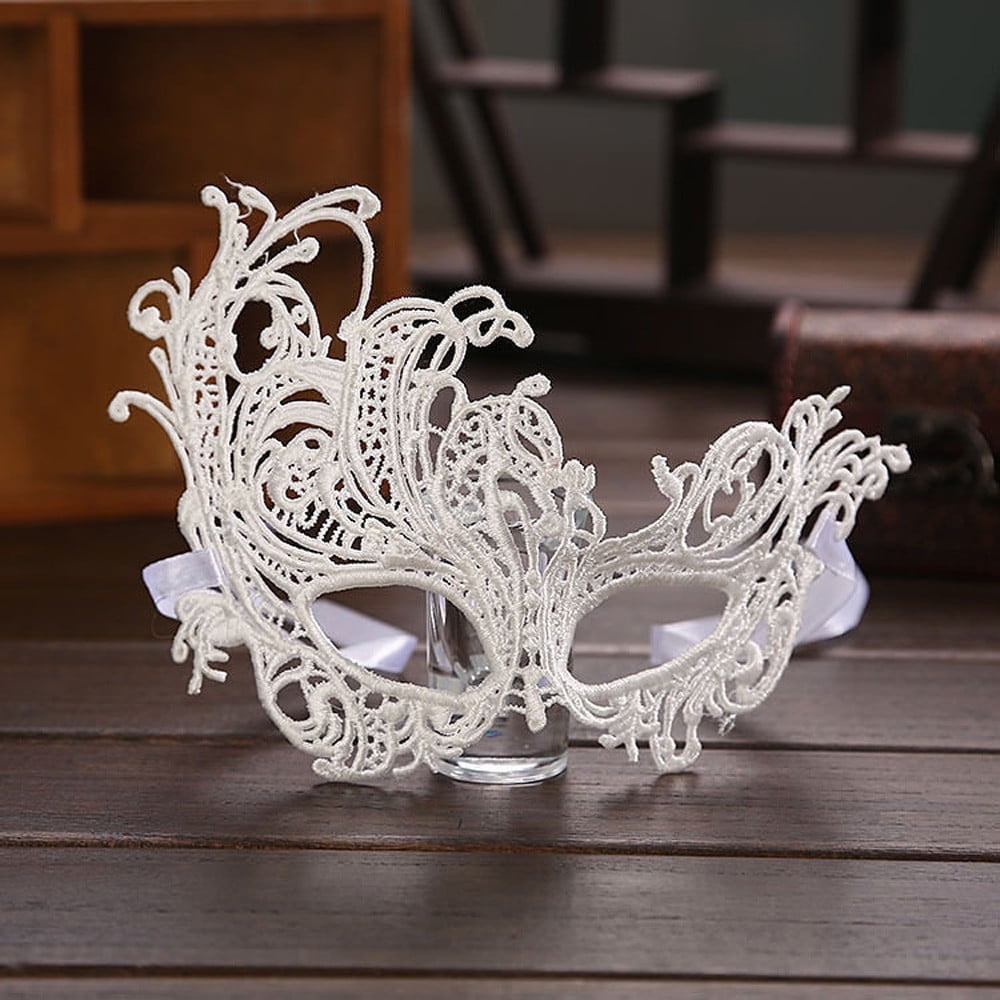 BYHONG Lady Lace Floral Eye Mask Venetian Masquerade Fancy Party Event ...