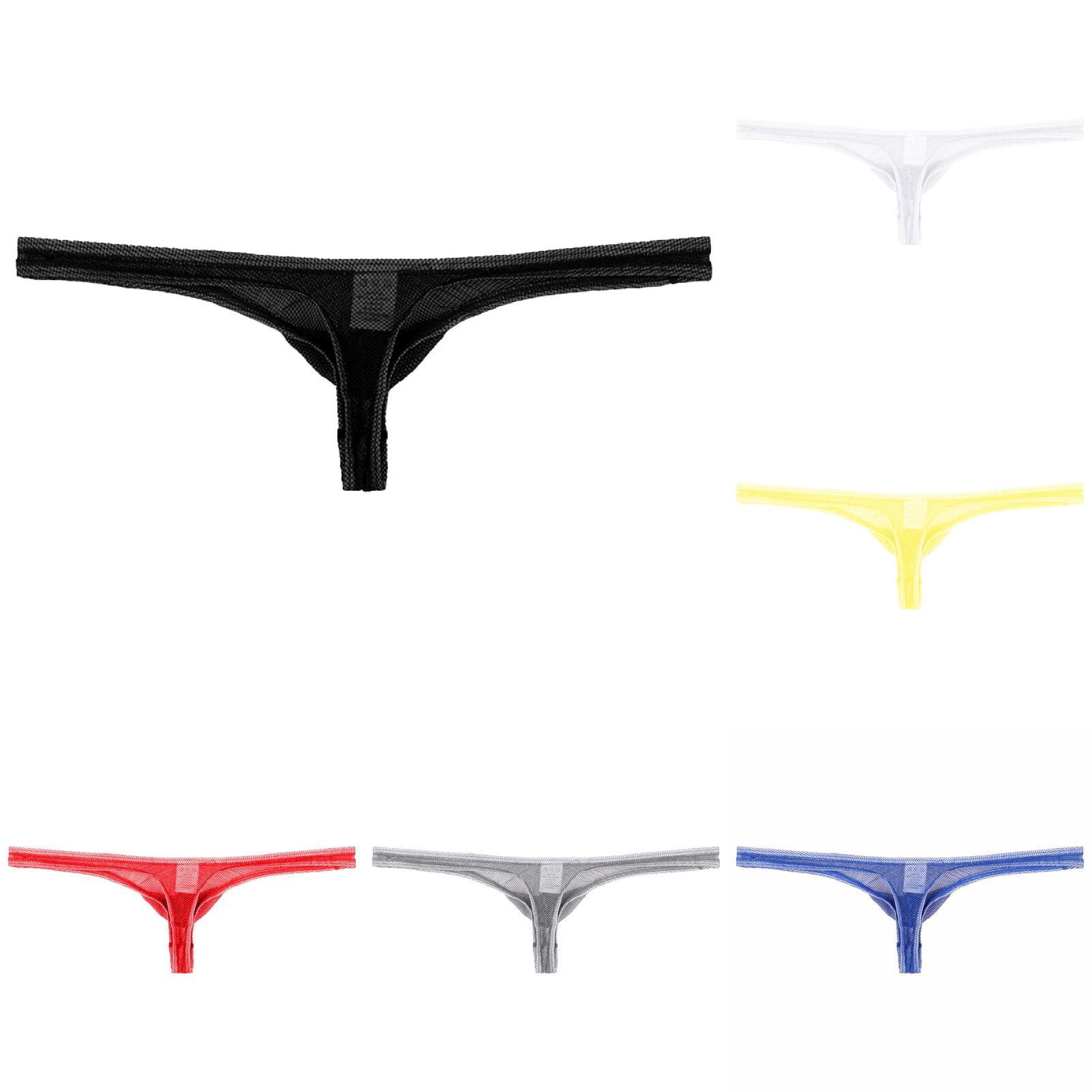 BYHONG Open Back Mens Underpants Low Waist Briefs Thong 5 Pieces ...